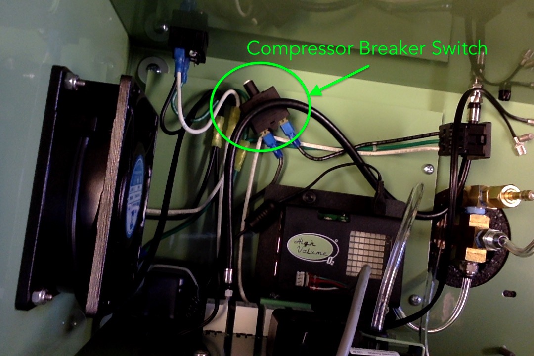 High Volume Oxygen -- compressor-breaker-switch